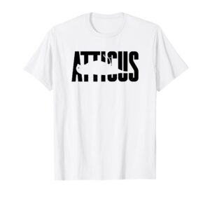 atticus punchout t shirt (black print)