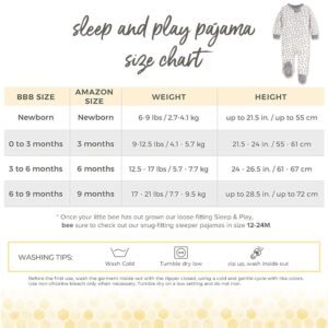 Burt's Bees Baby Sleep and Play PJs, 100% Organic Cotton One-Piece Zip Front Romper Jumpsuit Pajamas