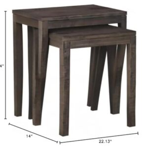 Signature Design by Ashley Emerdale Rustic Nesting Accent Table Set, Brown