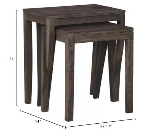 Signature Design by Ashley Emerdale Rustic Nesting Accent Table Set, Brown