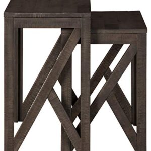 Signature Design by Ashley Emerdale Rustic Nesting Accent Table Set, Brown