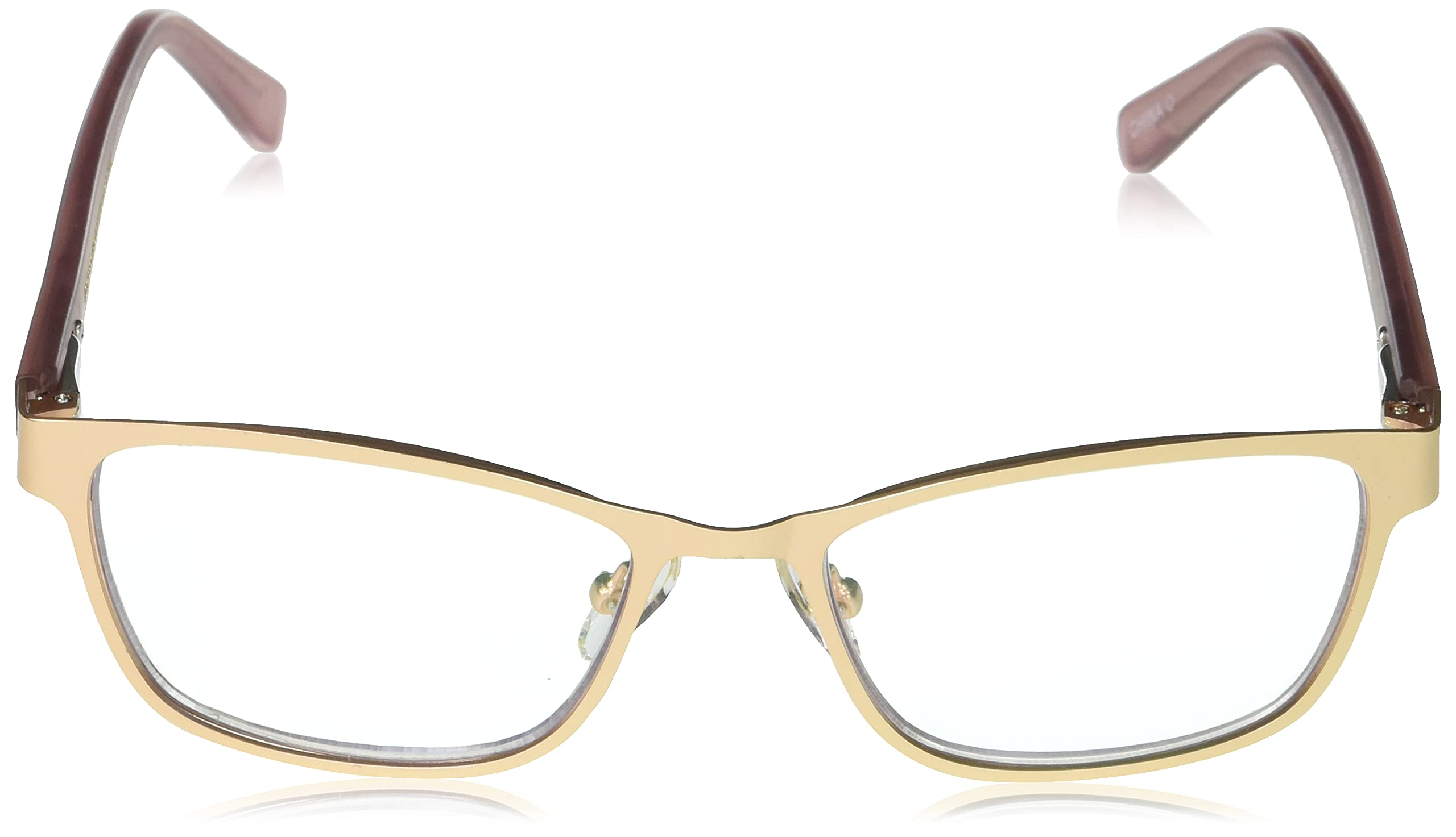 Foster Grant Women's Tierney Multifocus Cat-Eye Reading Glasses, Rose Gold/Transparent, 53 mm + 1.75