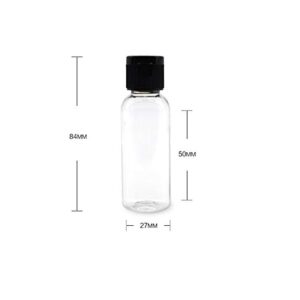 30ml 1 oz Plastic Pour Bottle with Flip Cap Empty Travel Sample Containers Jar for Emollient Water Shower Gel Emulsion - Pack of 12(Clear)