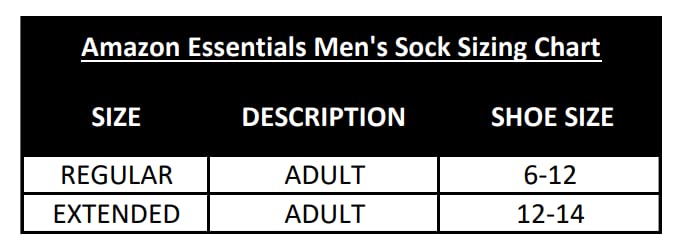 Amazon Essentials Men's Cotton Half Cushioned Crew Socks, 10 Pairs, Black, 6-12