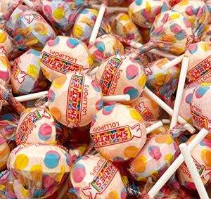 smarties lollipops original flavor - bulk pack 2 pounds (about 100 count) - vegan-friendly hard candy