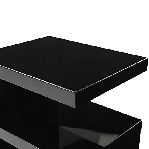 ZURI Furniture Jayden High Gloss Modern Side Table - Black