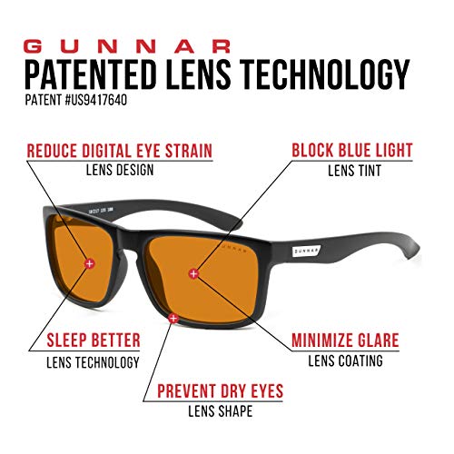 GUNNAR - Premium Gaming and Computer Glasses - Blocks 65% Blue Light - Intercept