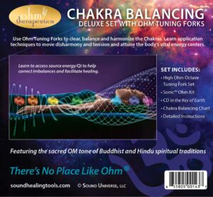 chakra balancing with sound multiple octave ohm tuning fork set for energy practitioners & sound therapy (272.2 + 544.4 + 1088.8 hz)