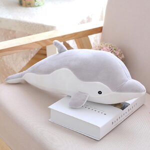 Levenkeness Dolphin Plush Hugging Pillow, Soft Large Dolphins Stuffed Animal Toy Doll Gifts for Kids, Valentine, Christmas, Bedding (19.7")