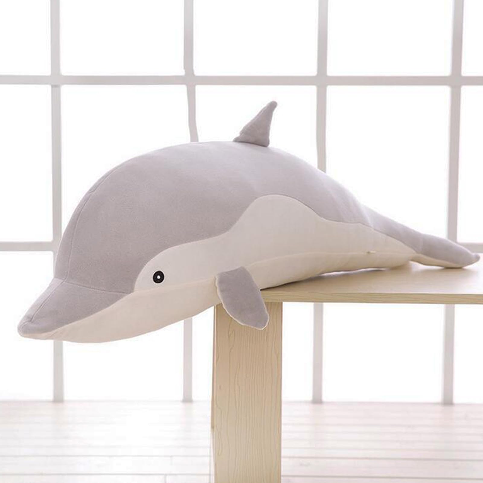 Levenkeness Dolphin Plush Hugging Pillow, Soft Large Dolphins Stuffed Animal Toy Doll Gifts for Kids, Valentine, Christmas, Bedding (19.7")