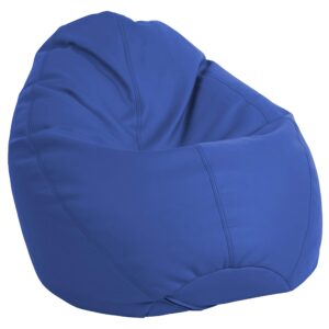 factory direct partners 10479-bl softscape dew drop bean bag chair with supportive high-back design - blue