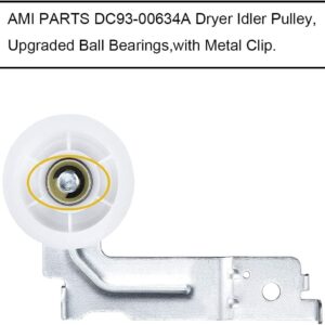 [UPGRADED DUAL BALL BEARINGS] DC93-00634a Samsung Dryer Idler Pulley -1 year warranty-Replaces Samsung Idler Pulley PD00032419 DC96-00882B DC96-00882C DC97-07509B 4455850 AP6038887 PS11771601