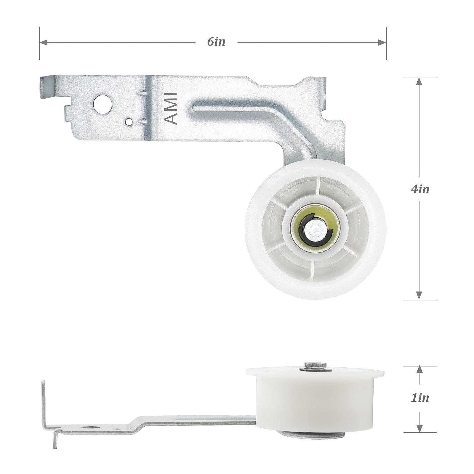 [UPGRADED DUAL BALL BEARINGS] DC93-00634a Samsung Dryer Idler Pulley -1 year warranty-Replaces Samsung Idler Pulley PD00032419 DC96-00882B DC96-00882C DC97-07509B 4455850 AP6038887 PS11771601