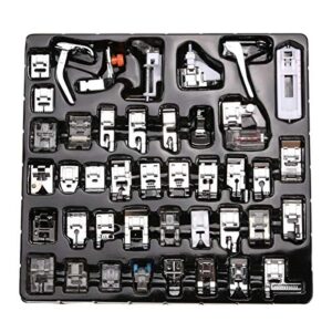 ckpsms brand -#kp-19015 42pcs domestic sewing machine presser feet set compatible with/replacement for brother brand babylock brand singer brand janome brand low shank sewing machines (42pcs)