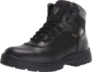 skechers mens wascana - benen wp military and tactical boot, black, 11 us