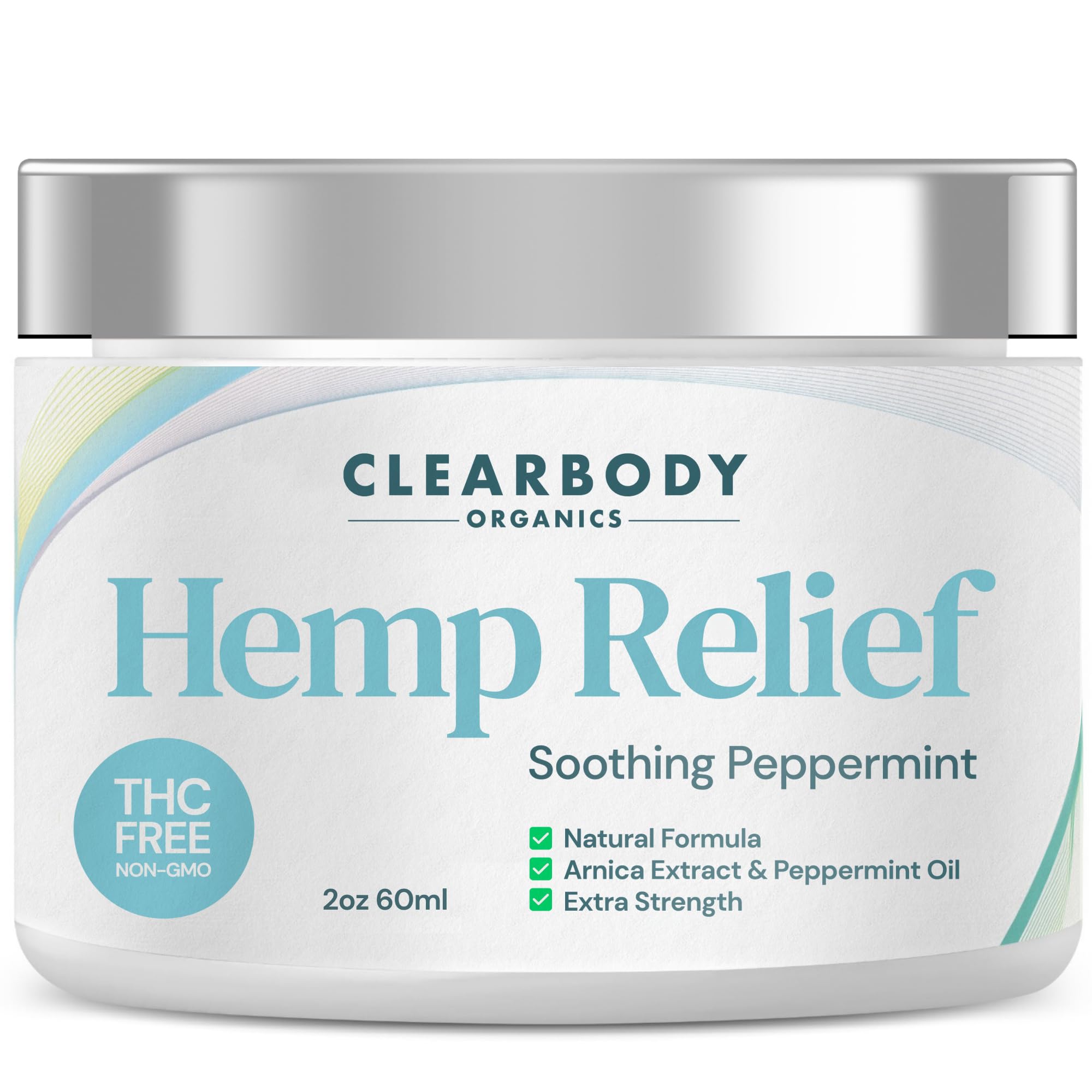 Clearbody Organics - USA Made Hemp Cream Maximum Strength - Soothe Discomfort in Your Back, Muscles, Joints, Neck, Shoulder, Knee, Nerves - Natural Peppermint and Soothing Arnica Extract