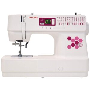 janome sewing machine, white, w16" x h12" x d 7"