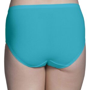 Fruit of the Loom Women's Underwear Breathable Panties (Regular & Plus Size), Low Rise Brief - Micro Mesh - 6 Count (Pack of 1)