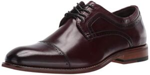 stacy adams men's dickinson cap toe oxford, burgundy, 9.5 m us