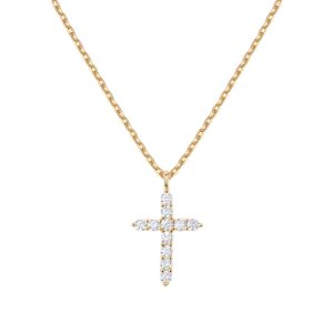 pavoi 14k gold plated cross necklace for women | cross pendant | gold necklaces for women