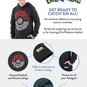 Pokémon Hoodie For Boys With Pokeball Design | Pikachu Kids Hoodies Size 10 Multicolored