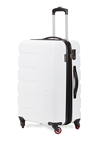 SwissGear 7366 Hardside Expandable Luggage with Spinner Wheels, White, 3-Piece Set (19/23/27)