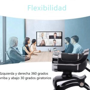 Webcam 480P, Clip on PC Camera, Built in Microphone,12.0M Pixels, 360° Rotating for Computer Laptop Desktop, Plug and Play for YouTube Video Broadcasting, Compatible with Windows