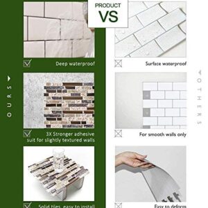 STICKGOO 10-Sheet Peel and Stick Wall Tile, Self-Adhesive Kitchen Backsplash in Sandstone (Thicker Design)