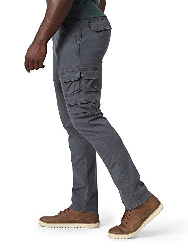 Wrangler Authentics mens Regular Tapered Cargo Pants, Pewter, 32W x 30L US