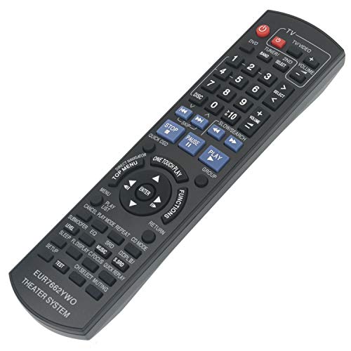 EUR7662YW0 Replace Remote Control fit for Panasonic DVD Home Theater Sound System SC-PT750 SC-PT753 SC-PT950 SC-PT1050 SC-PT953 SA-PT950 SA-PT1050 SA-PT750P SA-PT750PC SA-PT753 SA-PT950P