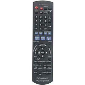 EUR7662YW0 Replace Remote Control fit for Panasonic DVD Home Theater Sound System SC-PT750 SC-PT753 SC-PT950 SC-PT1050 SC-PT953 SA-PT950 SA-PT1050 SA-PT750P SA-PT750PC SA-PT753 SA-PT950P