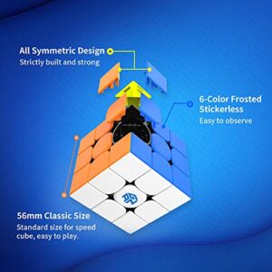 GAN 356 R S, 3x3 Speed Cube Gans 356RS Magic Cube Non-Magnetic (Stickerless)