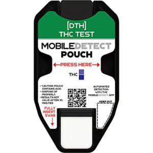 residue detection thc drug test kit - rapid surface residue detector, 1 mobile detect pouch