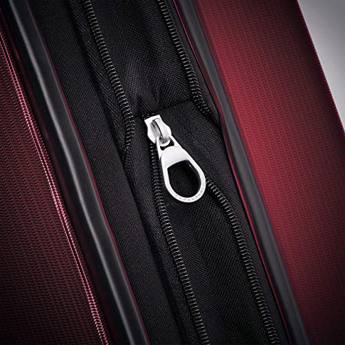 Samsonite Winfield 3 DLX Hardside Expandable Luggage with Spinners, Burgundy, Checked-Large 28-Inch