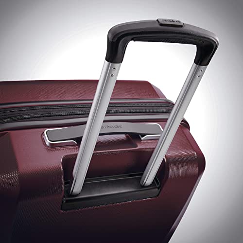 Samsonite Winfield 3 DLX Hardside Expandable Luggage with Spinners, Burgundy, Checked-Large 28-Inch