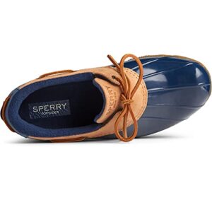 Sperry Ladies Footwear Women's Saltwater 1-eye Rain Boot, Tan/Navy, 8