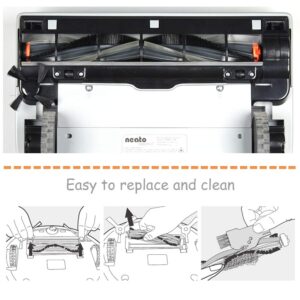 Replacement Parts Kit - 1 Main Brush 4 Side Brushes 4 High Efficiency Filters for Neato BotVac D Series -Vacuum Cleaner Brush Filter Replenishment Accessory