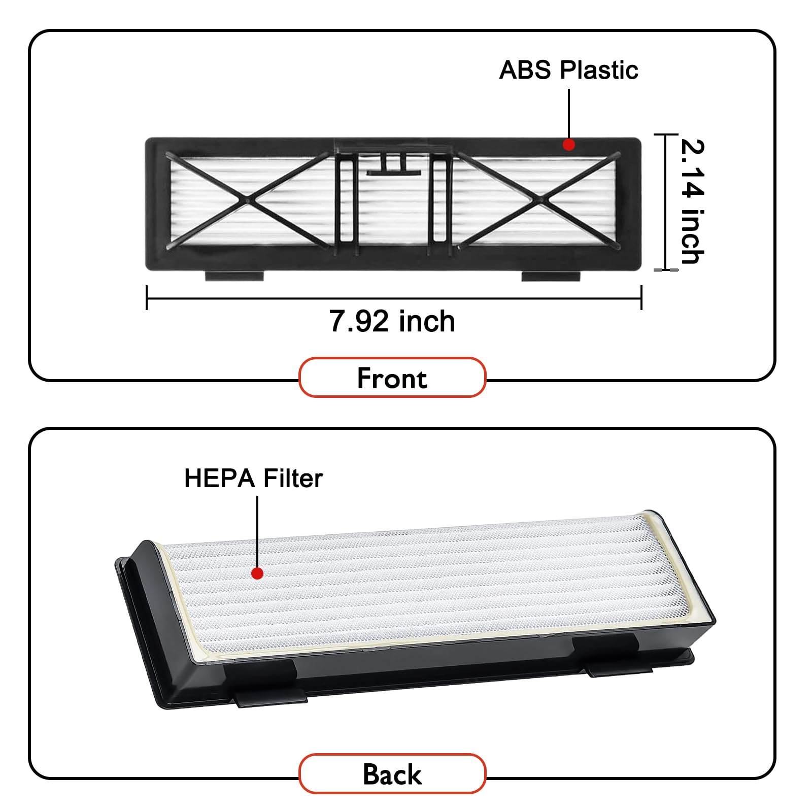 Replacement Parts Kit - 1 Main Brush 4 Side Brushes 4 High Efficiency Filters for Neato BotVac D Series -Vacuum Cleaner Brush Filter Replenishment Accessory