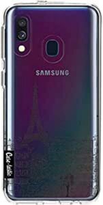 casetastic samsung galaxy a40 (2019) phone case, thin tpu case.shock absorbing and scratch-resistant cover for samsung galaxy a40 (2019) - paris city houses