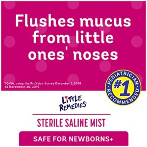 Little Remedies Sterile Saline Nasal Mist, Safe for Newborns, 3 oz