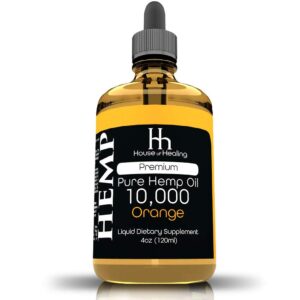 hemp oil :: hemp 10,000mg :: hemp extract :: may help with joint support, hair, skin, nail health & more :: hemp drops :: rich in omega 3,6,9 (orange)