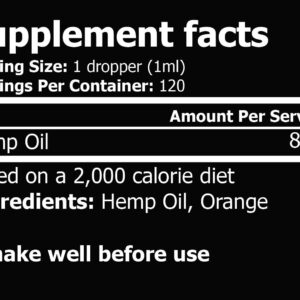 Hemp Oil :: Hemp 10,000mg :: Hemp Extract :: May Help with Joint Support, Hair, Skin, Nail Health & More :: Hemp Drops :: Rich in Omega 3,6,9 (Orange)