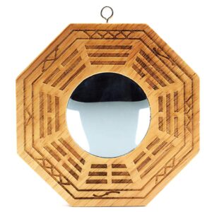 better us chinese feng shui wood bagua mirror fengshui ba gua mirrors 6 inch (convex)