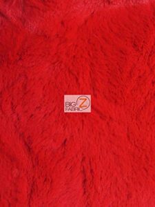 hug-z™ rabbit snuggle minky fabric by the yard diy baby blankets decor clothing (red)