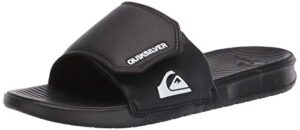 quiksilver mens bright coast adjust sandal, black/white/black, 10 us