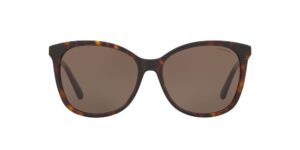 coach hc8271u universal fit sunglasses, dark tortoise/dark brown, 57 mm