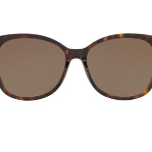 Coach HC8271U Universal Fit Sunglasses, Dark Tortoise/Dark Brown, 57 mm