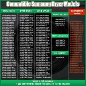 Dryer Heating Element DC47-00019A for Samsung Dv45h7000ew/a2 Dv40j3000ew/a2 Dv42h5000ew/a3 Dve50m7450w/a3 Dv48h7400ew/a2 Dryer Heater Element, DC96-00887A & DC47-00016A Fuse, DC47-00018A Thermostat