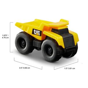 CAT Construction Toys, Little Machines 5pk Truck Toy Set, Includes Dump Truck, Front Loader, Bulldozer, Backhoe, and Excavator Vehicles with Moving Parts, Cake Toppers Ages 3+