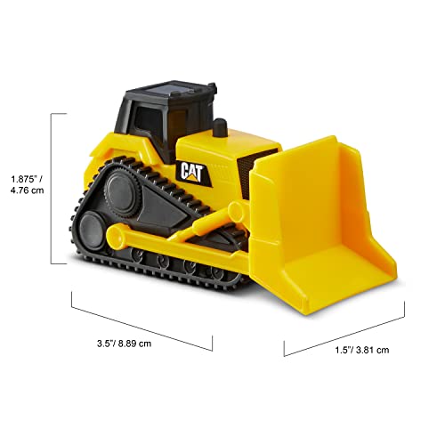 CAT Construction Toys, Little Machines 5pk Truck Toy Set, Includes Dump Truck, Front Loader, Bulldozer, Backhoe, and Excavator Vehicles with Moving Parts, Cake Toppers Ages 3+